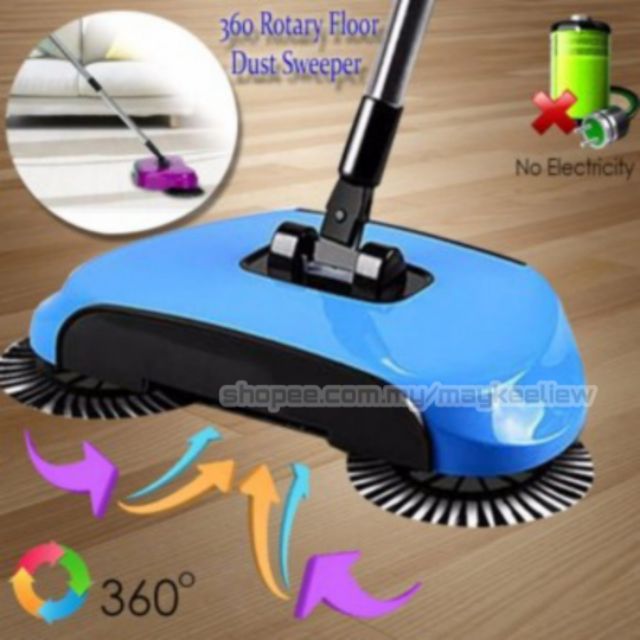 Floor Dust Sweeper Besom Broom 360 Rotary Home Use Magic Manual ...