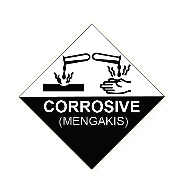 Corrosive Sticker Mengakis Sticker Pelekat 腐蚀性贴纸 Sign Sticker DIY ...