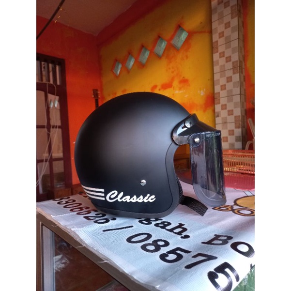 Bogo Classic Adult Black Doff Helmet | Shopee Malaysia