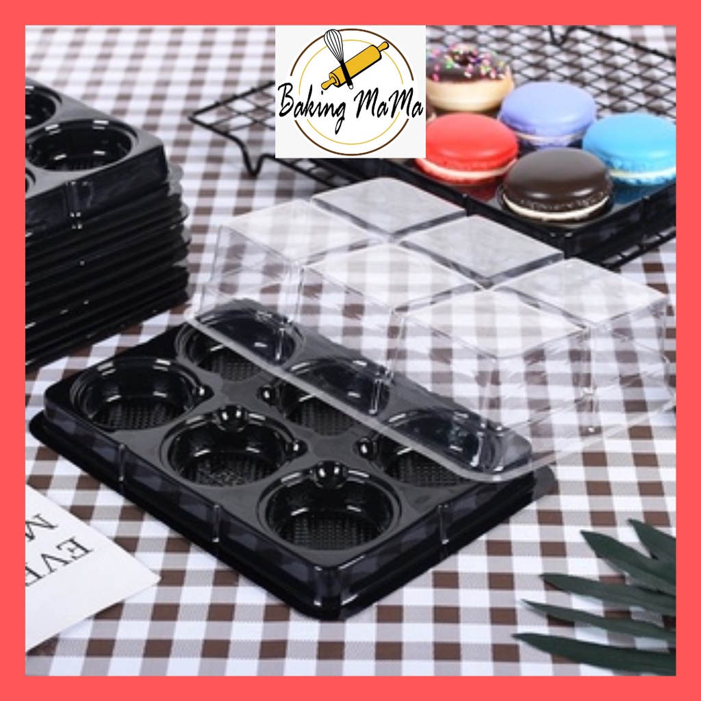 6 holders transparent cake box macaroons box Mooncake box desserts box ...