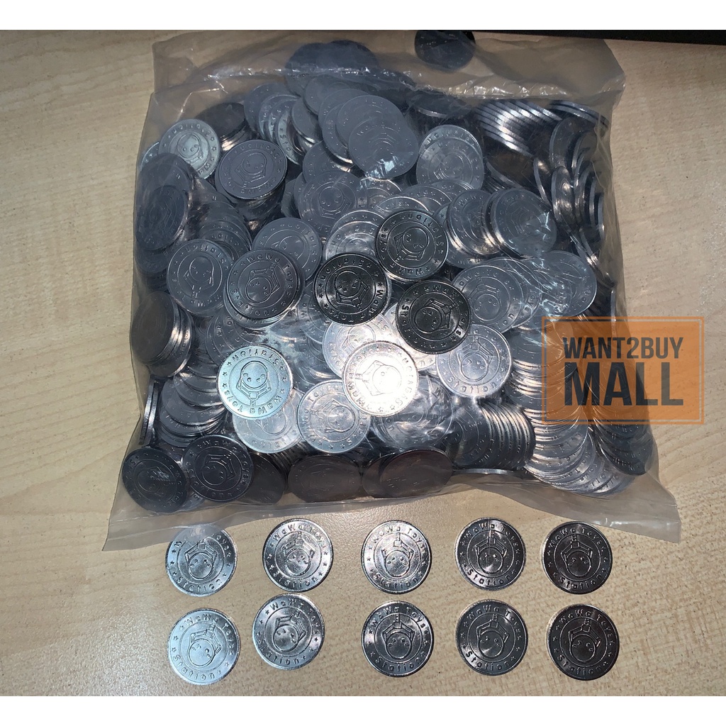 🇲🇾 500pcs Metal Token 23mm 25mm Laundry Dobi Vending Machine Water ...