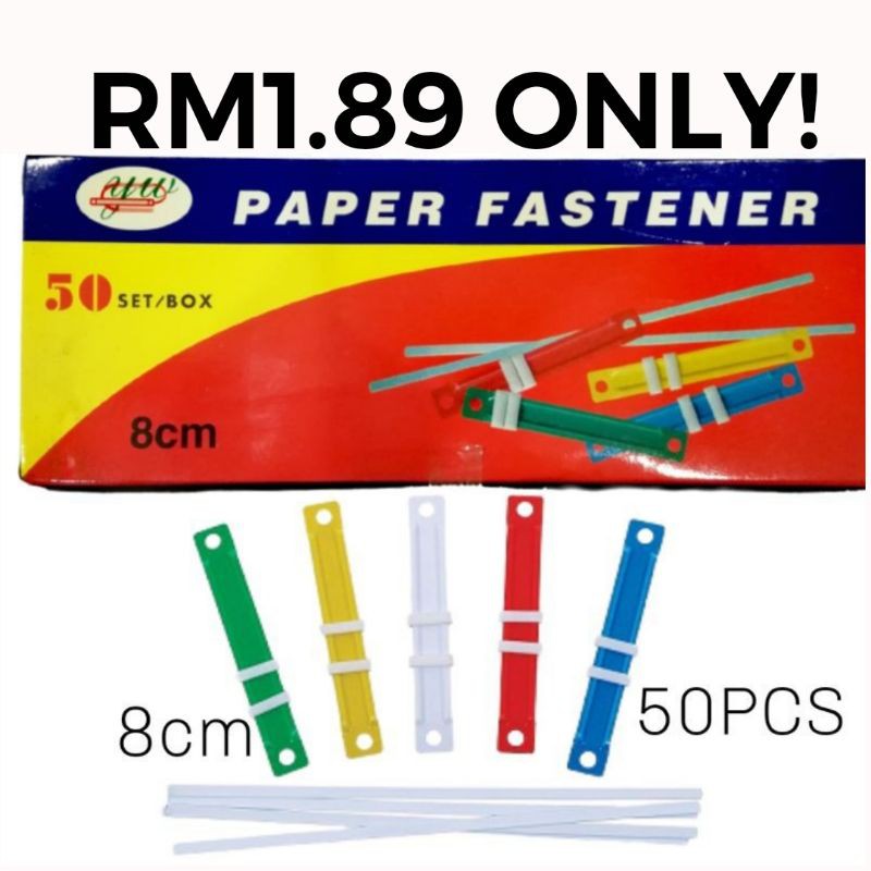 Paper Fastener 50 PCS, 8 cm🔥READY STOCK🔥 | Shopee Malaysia