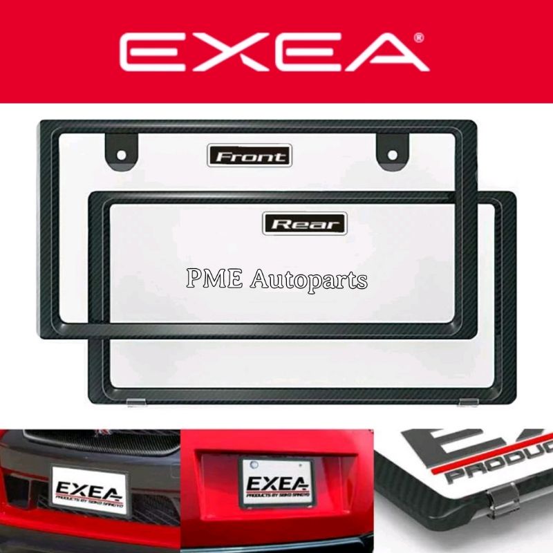 EXEA EX-189 JDM Carbon Fiber Patterned License Plate Frames Honda Jazz Fit GK GE GD City Grace ...