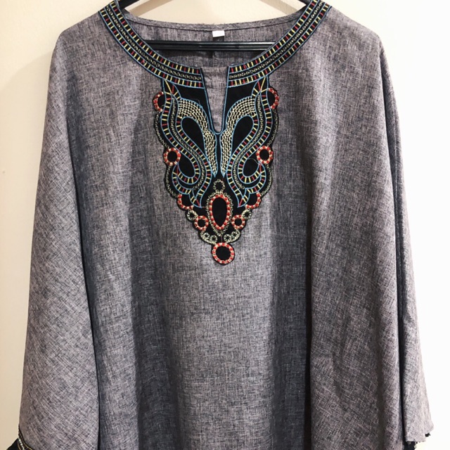 Boho Bat Wing Blouse | Shopee Malaysia