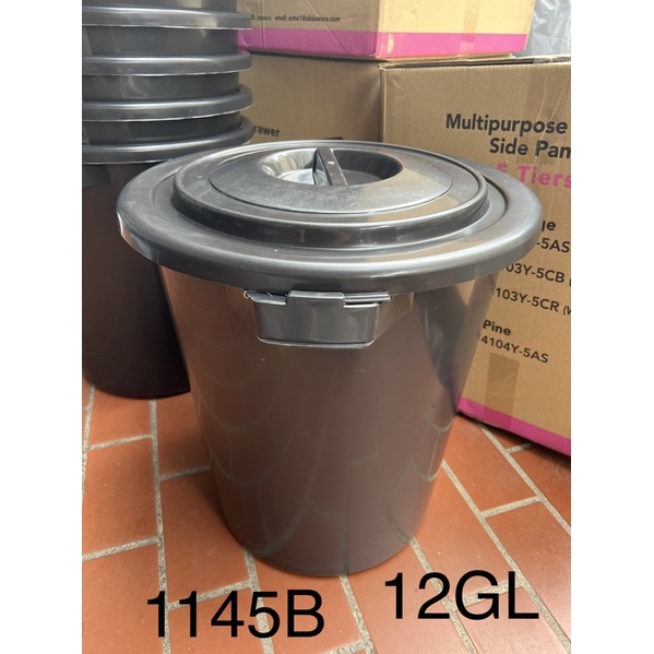 HEAVYDUTY RAYACO V8120 12GALLON DUSTBIN /TONG SAMPAH HITAM 12GALLON | Shopee Malaysia