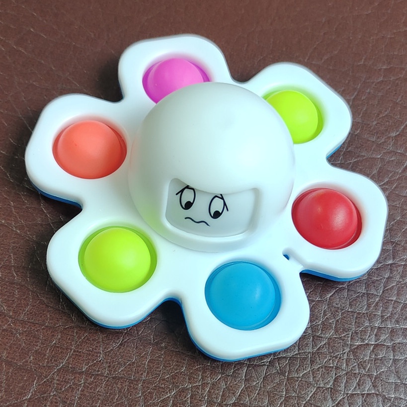 Octopus Pop It Fidget Toys Spinner Face-changing Octopus Rotatable Gyro ...