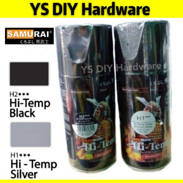 Samurai Hi Temp Silver / black (H1 Spray Exhaust ) 300ml （Sabah Sarawak ...