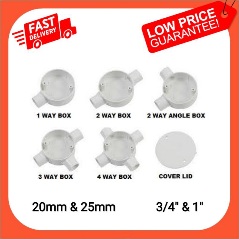 PVC CONDUIT PIPE FITTING 20mm 25mm / PENYAMBUNG PAIP CONDUIT ELEKTRIKAL 3/4" /1" | Shopee Malaysia