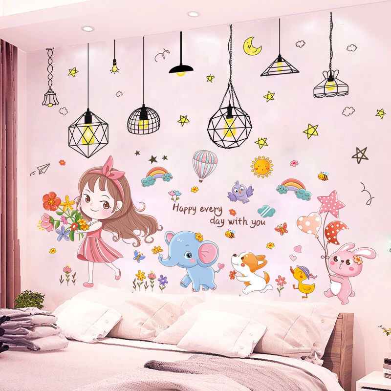 Stok Sedia-Tongkat Dinding Bilik Kanak-kanak Hiasan Tepi Katil Bilik ...