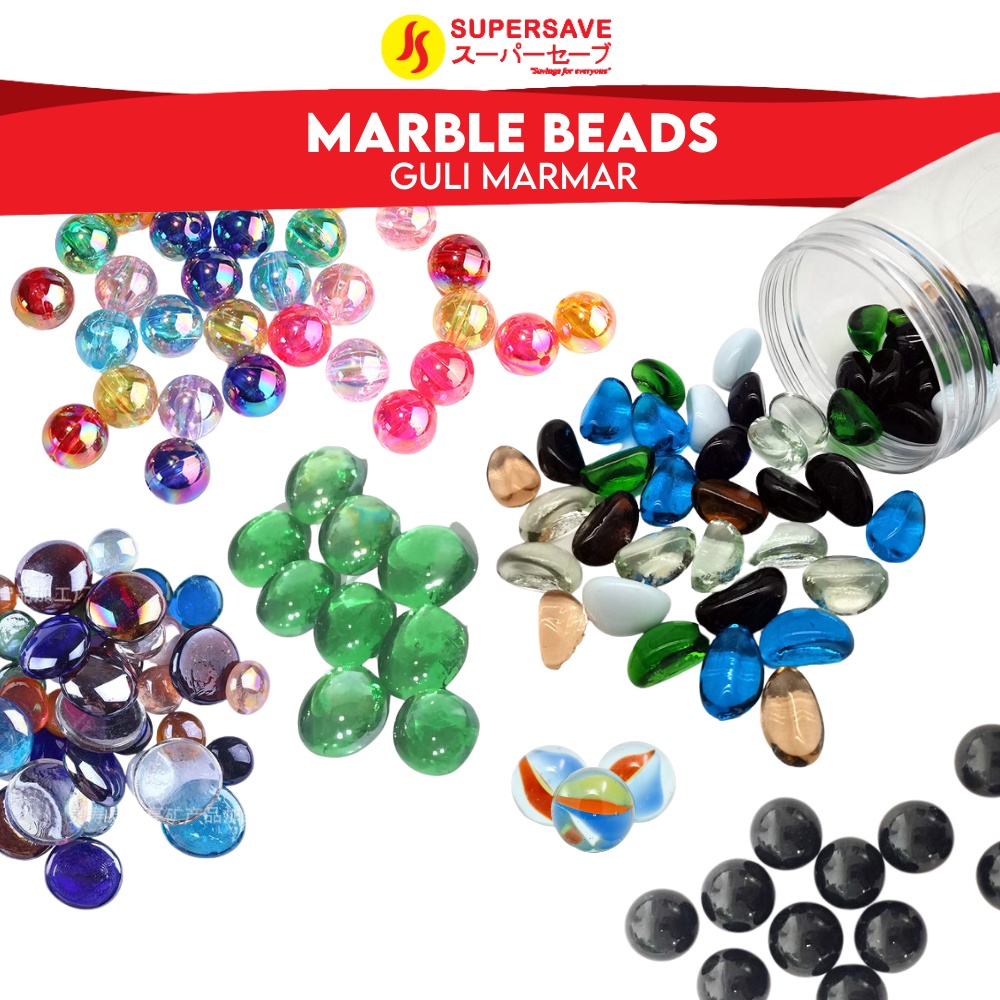 SUPERSAVE Guli Congkak Glass Crystal Sesame Marbles Guli Aquarium ...