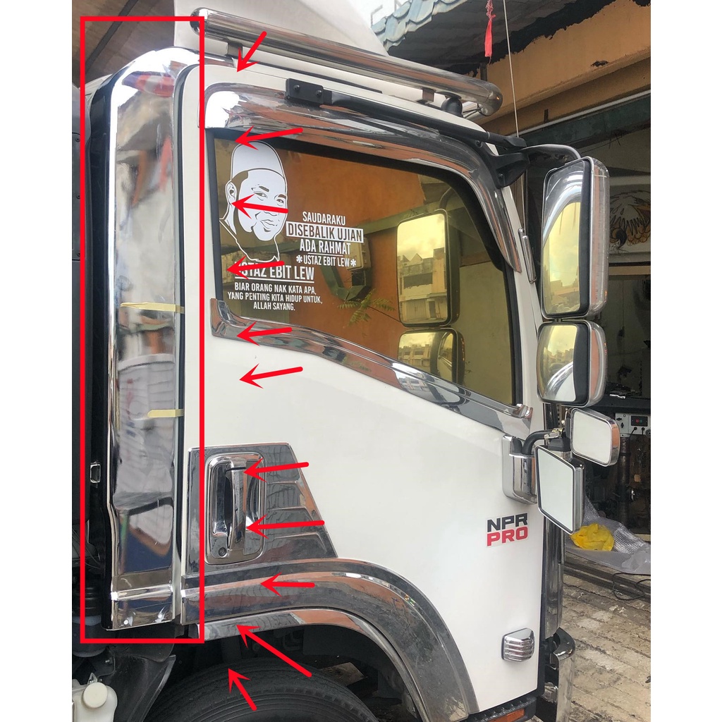 ISUZU NPR/NLR PRO REAR PILLAR CHROME SET | Shopee Malaysia