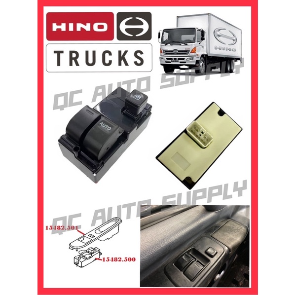 PWR-MN-HINO ORIGINAL POWER WINDOW MAIN SWITCH 10PIN 24V FOR USE ON ...