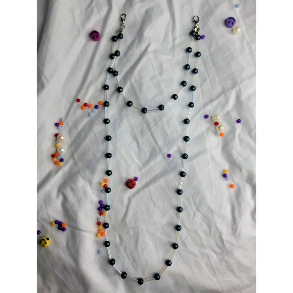 Non Hijab Beads Hijab Mask Strap / Hijab And Non Hijab Bead Mask Strap ...