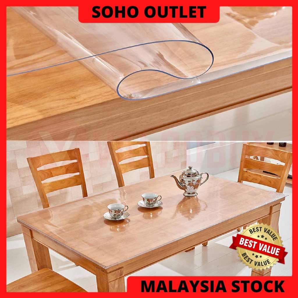 Alas Meja Pelapik Meja Lutsinar Plastik Tebal Tahan Lasak Transparent ...