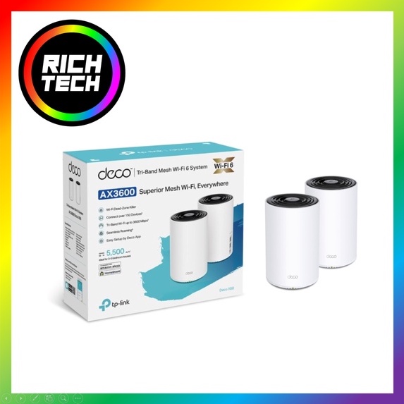 TP-LINK DECO X68-2PACK AX3600 WHOLE HOME MESH WIFI 6 SYSTEM | Shopee ...
