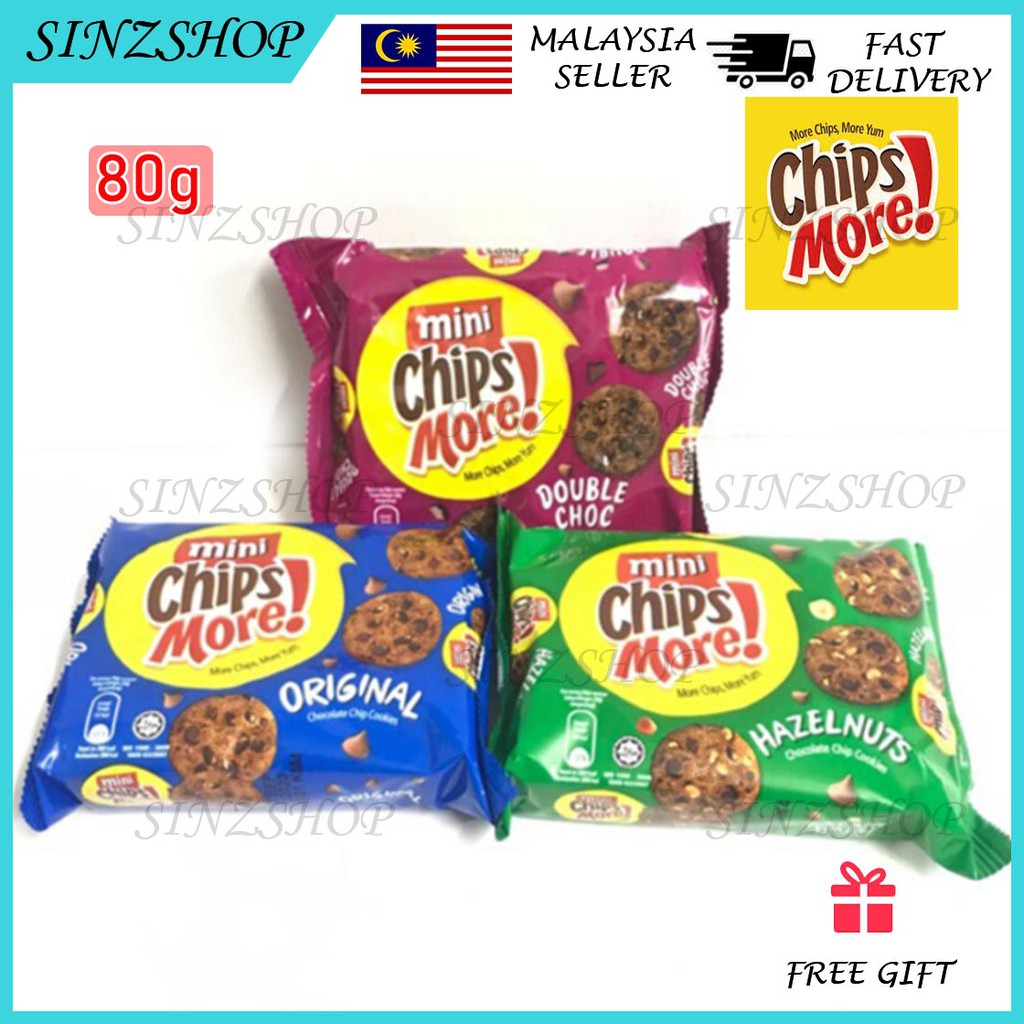 MINI CHIPSMORE 80G ORIGINAL HAZELNUT DOUBLE CHOCOLATE BISKUT BISCUIT ...