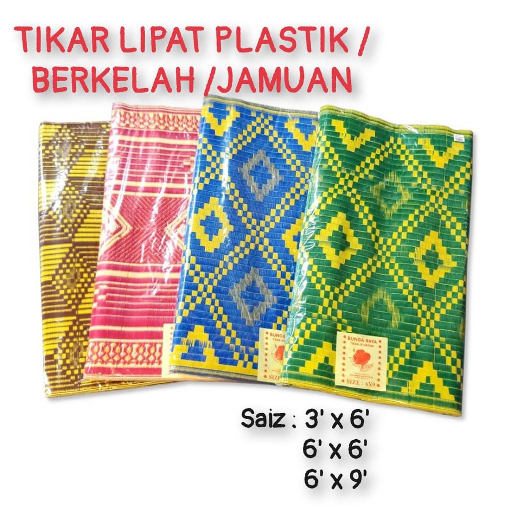 TIKAR PLASTIK /FOLDABLE MAT /PICNIC MAT / TIKAR BERKELAH /TIKAR JAMUAN ...