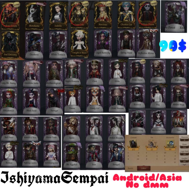 Identity V Account Danganronpa and The Promised Neverland | Shopee Malaysia