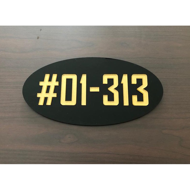 House Unit Number Plate | Oval Shape | Acrylic Signage | Shopee Malaysia