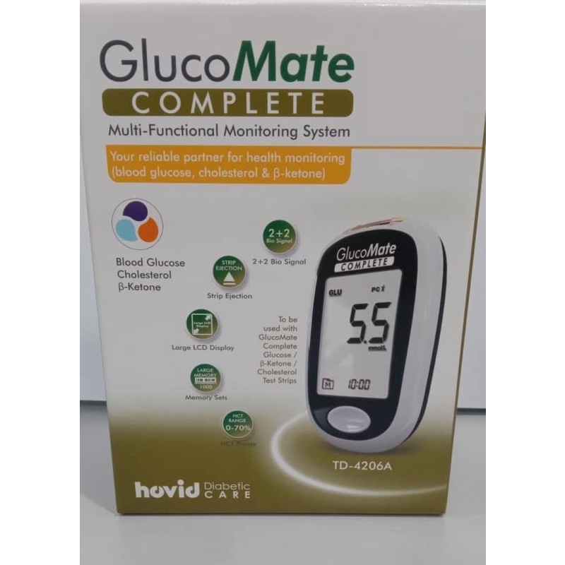 GlucoMate Complete MULTI FUNCTIONAL MONITORING SYSTEM | Shopee Malaysia