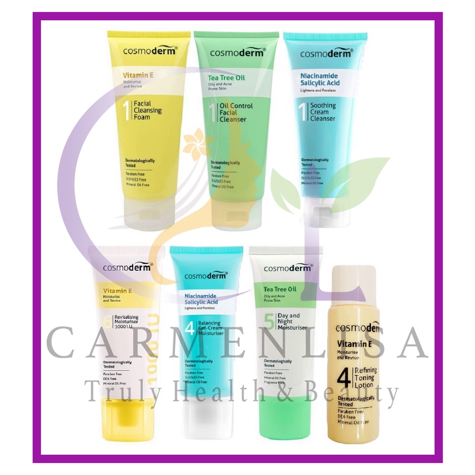 COSMODERM Niacinamide / Vitamin E / Tee Tree Oil TRIAL Sample 10ML ...