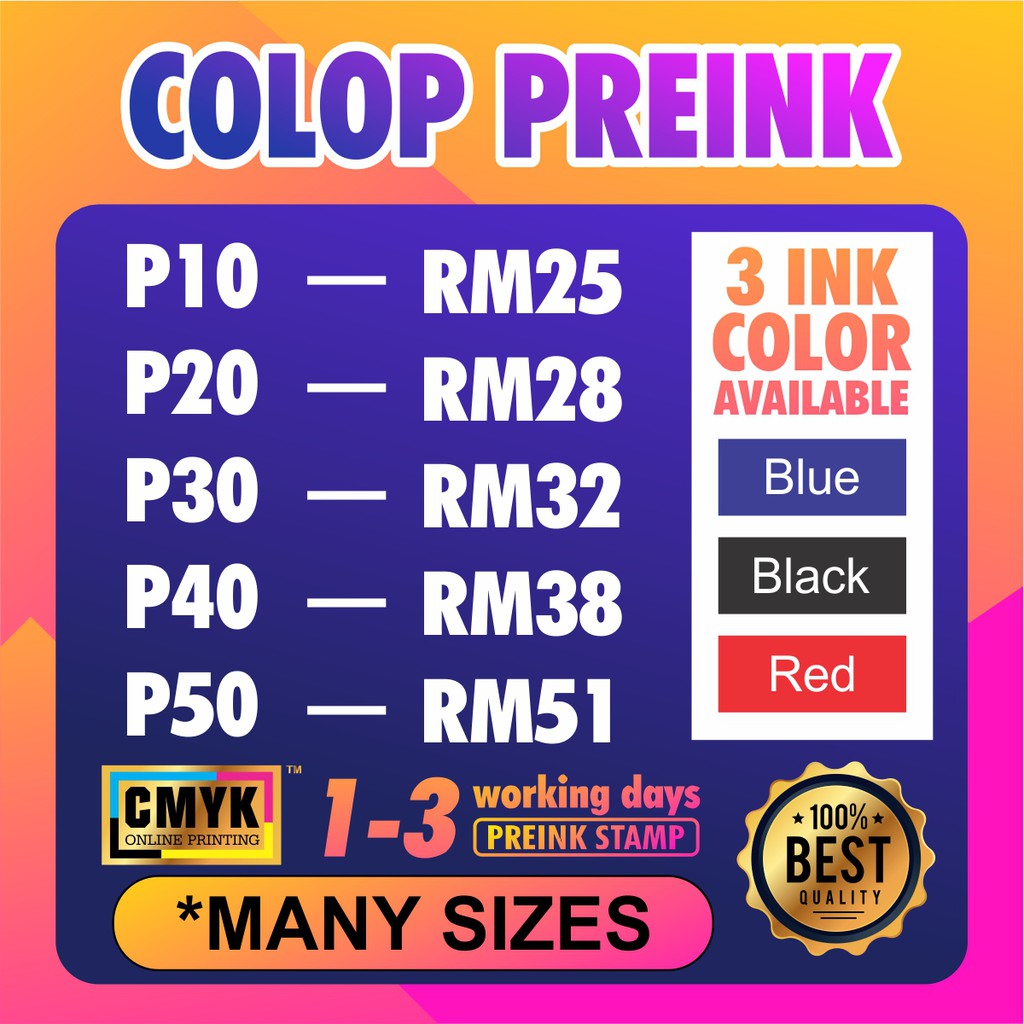 [HARGA CETAK] Rubber Stamp COLOP Self-Inking Stamp | Shopee Malaysia