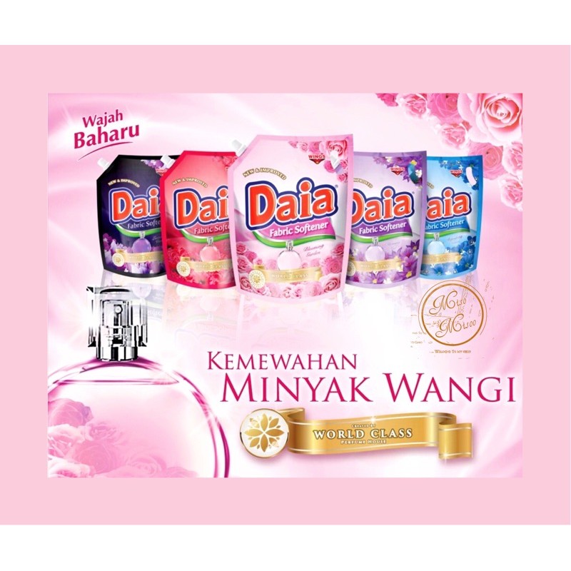 💥 Daia Fabric Softener 900ml / 1800ml ( Refill Pack ) Daia Pelembut Fabrik Daia 衣物香氛柔软剂 | Shopee ...