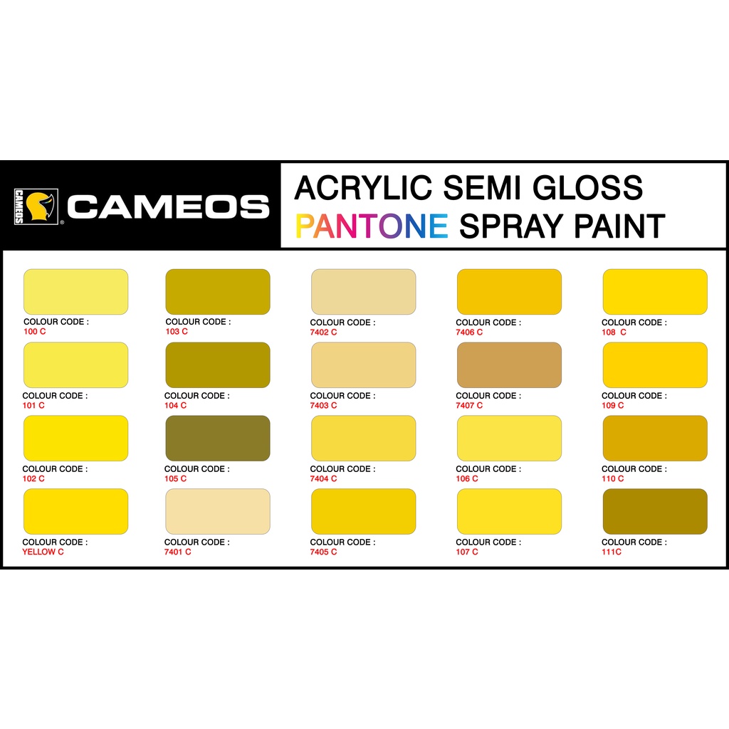 PANTONE Color P1 - Aerosol Spray Paint - CAMEOS 400ML/Bottle | Shopee ...