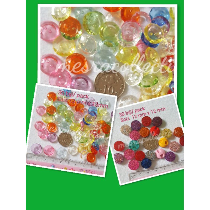 READY STOCK Butang Plastik simple cantik comel butang craft DIY ...