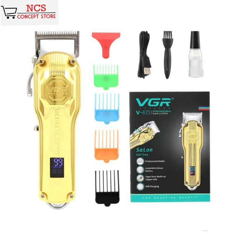 [NEW MODEL] VGR V-672 New All-Metal Hair Clipper With LCD Digital ...