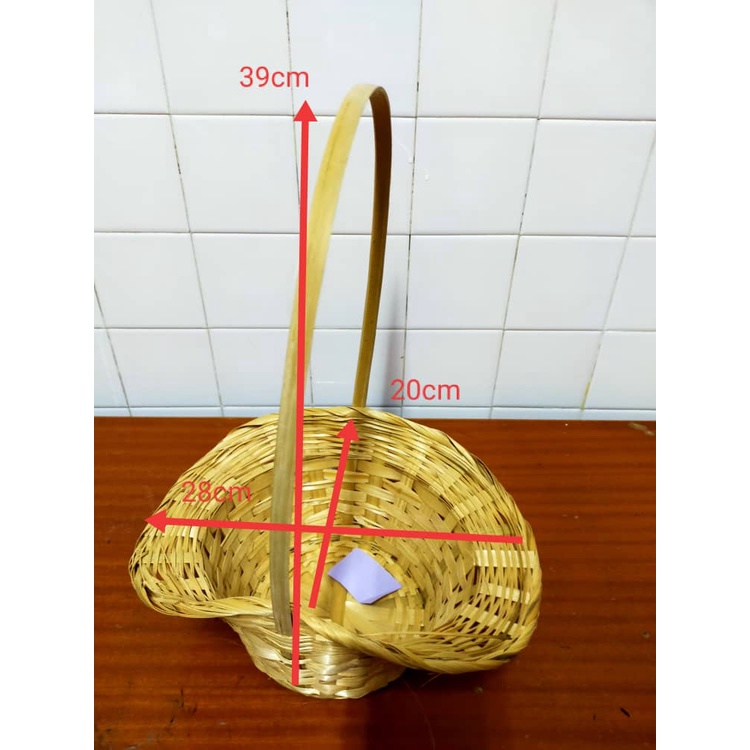🌹READY STOCK🌹Bakul bertangkai basket bulat bujur BAKUL ROTAN /(BA17 =A ...