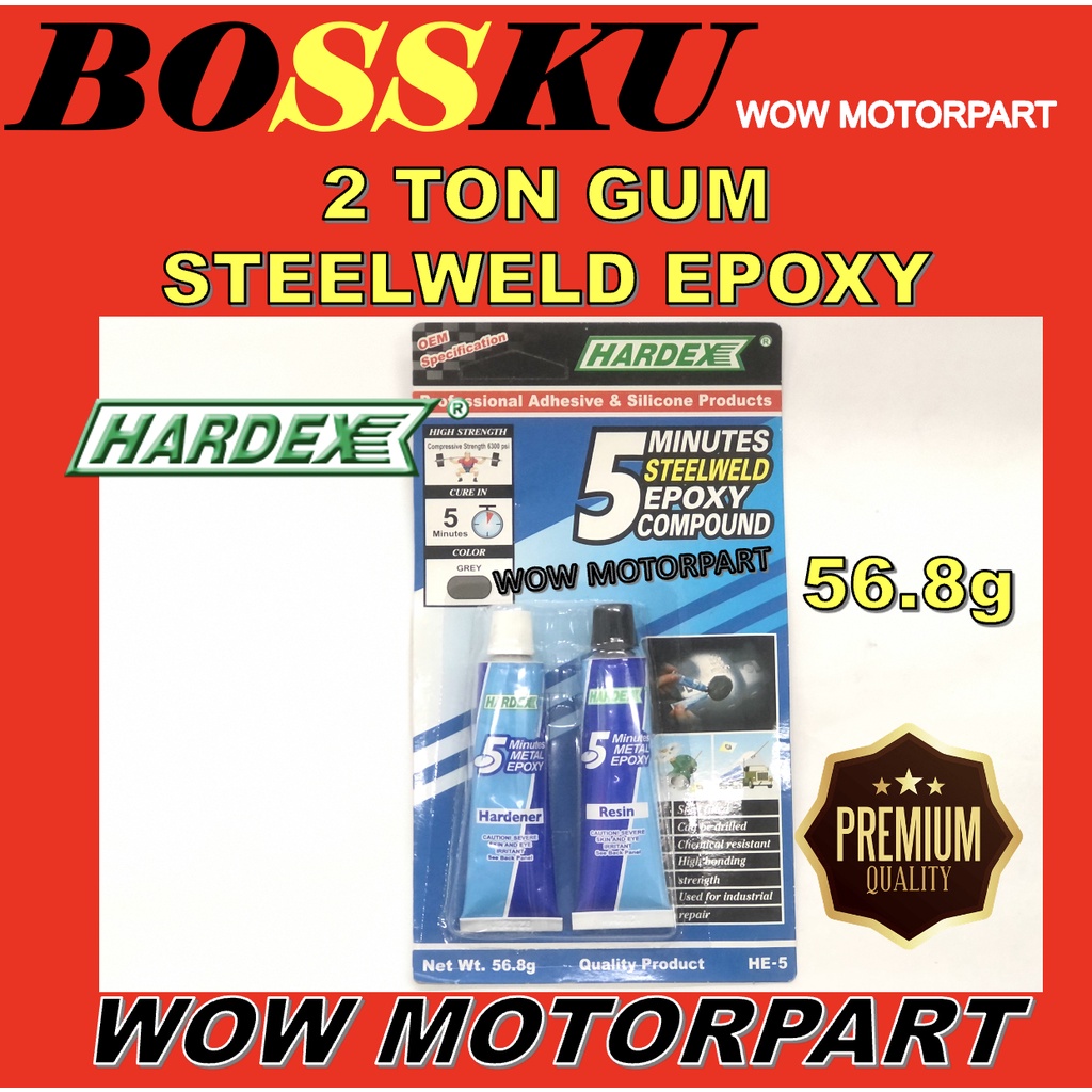 HARDEX METAL EPOXY STEELWELD EPOXY COMPOUND 56.8G 2 TON GAM HARDEX ...
