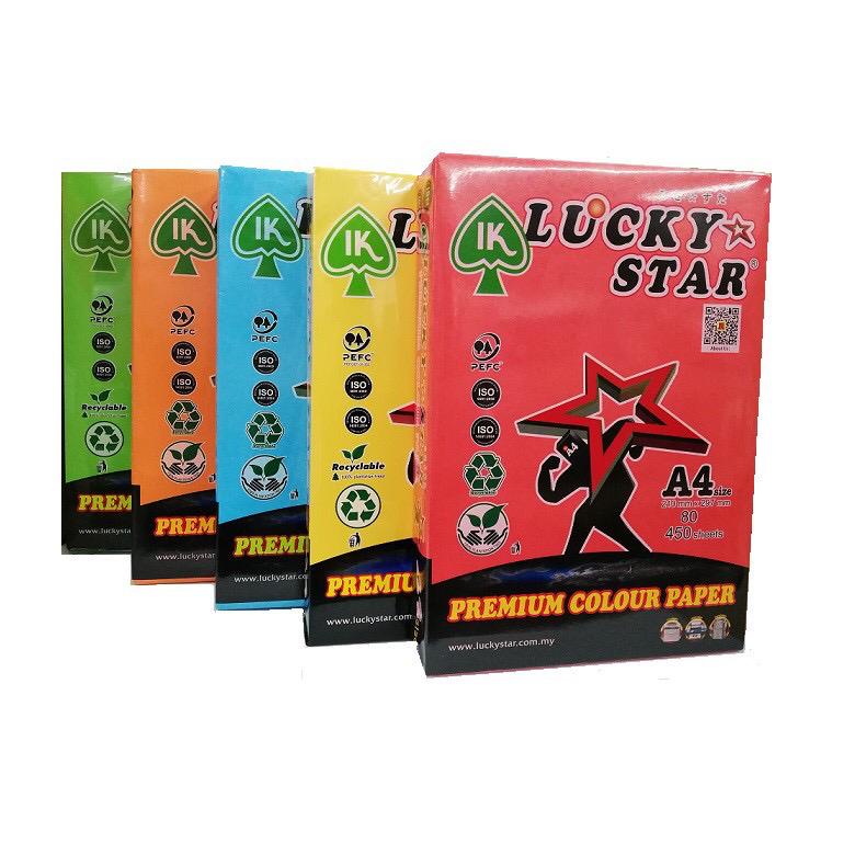 Lucky Star A4 Dark Colour Paper 80gsm (450s) | Shopee Malaysia