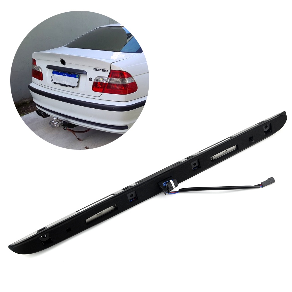 Black Tailgate Switch Car Trunk Lid Grip With Key Button For BMW E46 ...