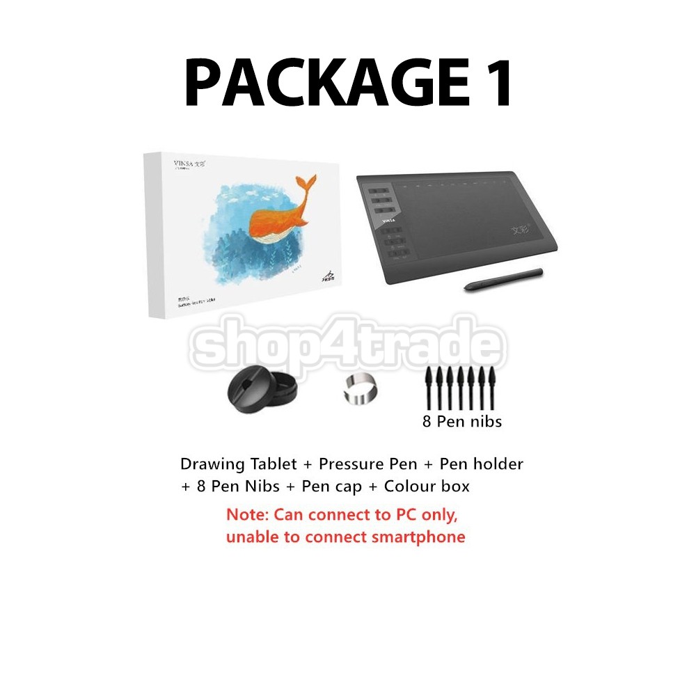 VINSA 1060plus Digital Drawing Pad Micro USB Signature Graphics Drawing ...
