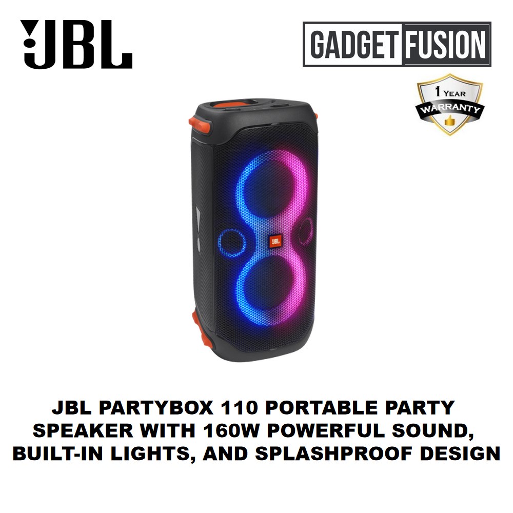 JBL PARTYBOX 110 PORTABLE PARTY SPEAKER WITH 160W POWERFUL SOUND, BUILT ...