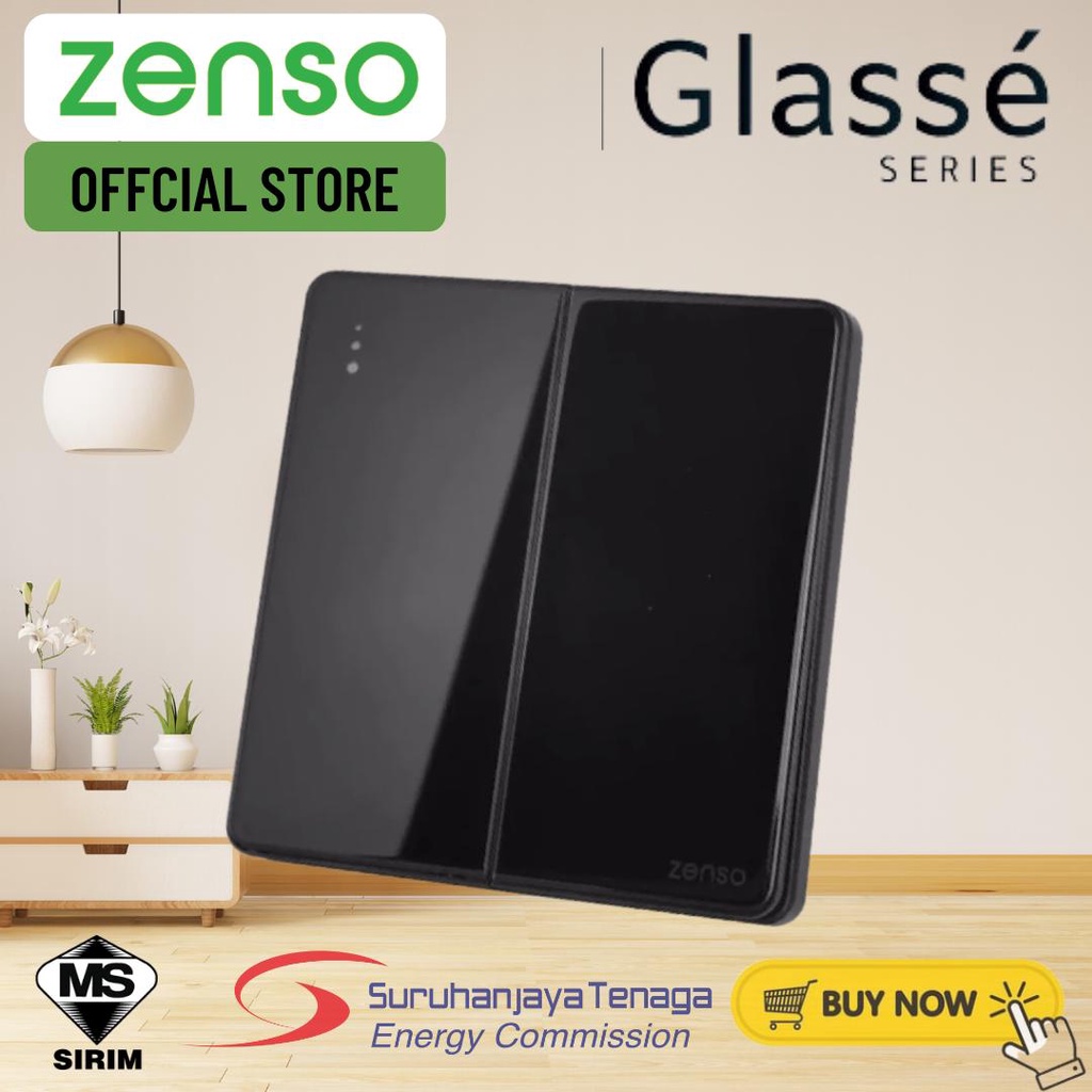 [SIRIM] Zenso Glasse Switch Socket LED Neon Modern Design Wall Slim ...