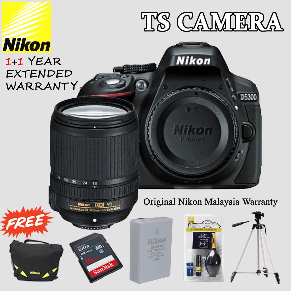 NIKON D5300 LENS 18-140MM (ORIGINAL NIKON MALAYSIA) | Shopee Malaysia