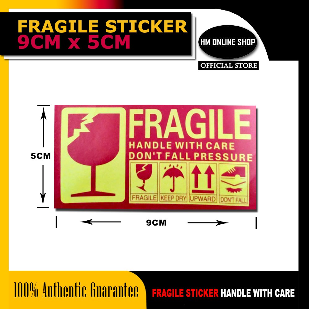 FRAGILE Sticker 9CMx5CM (100PCS) | Shopee Malaysia