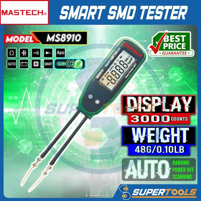Mastech MS8910 Smart SMD Resistance Capacitance Diode Surface Mounting ...