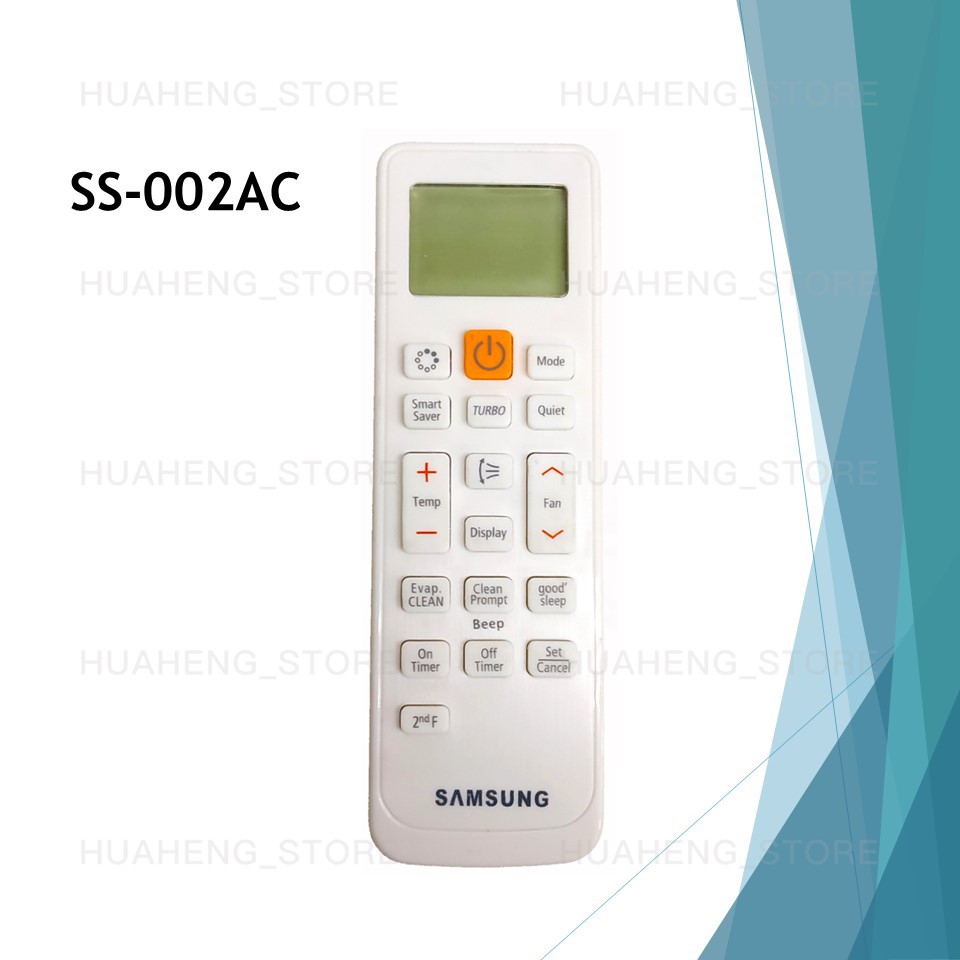 ORIGINAL SAMSUNG AIRCOND REMOTE CONTROL (SS-002AC) (1002322) IP/KT ...