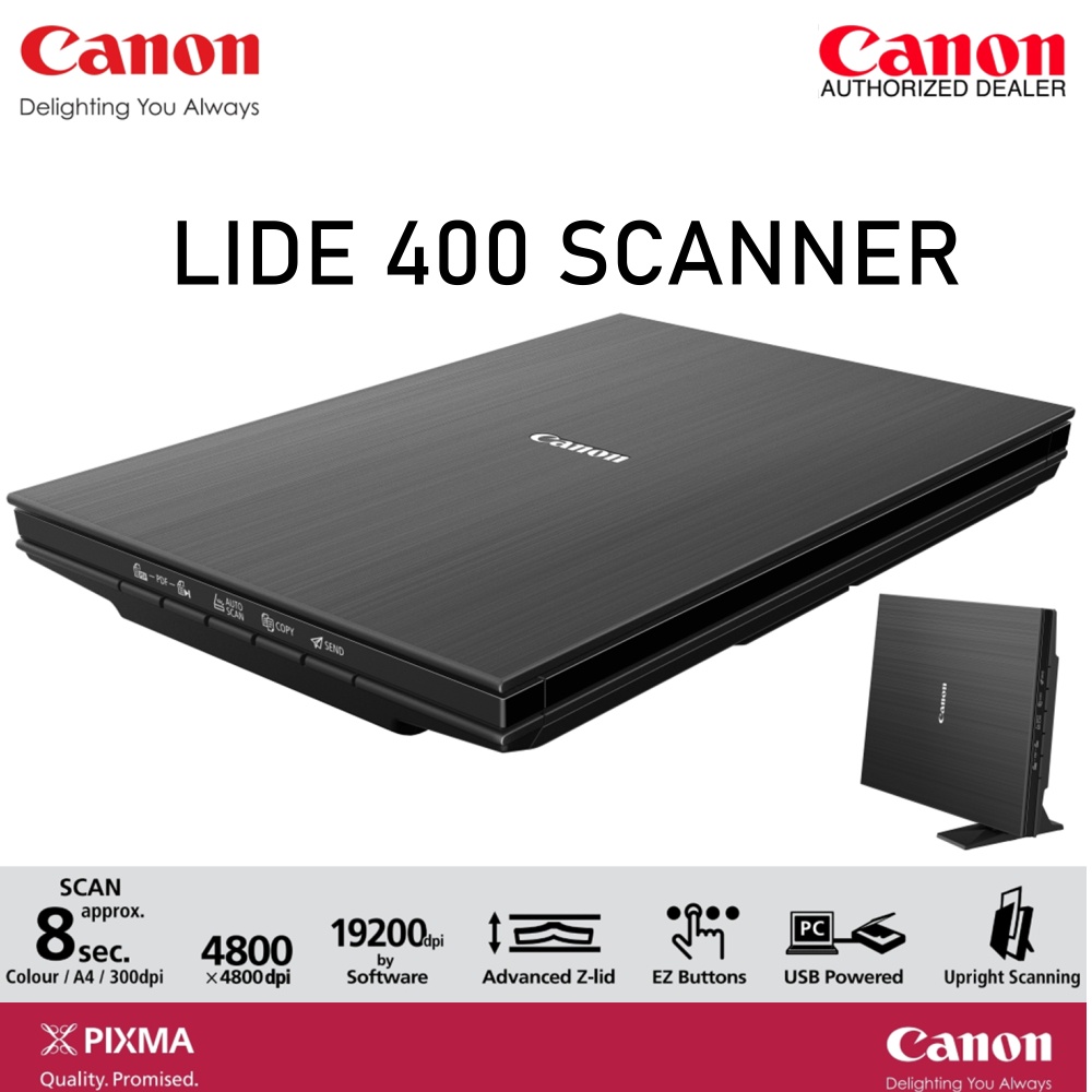 Canon LiDE 400 Fast and Compact Flatbed Scanner with Upright Scanning ...