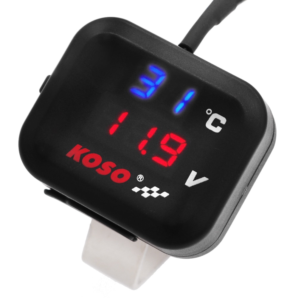 Universal KOSO Motorcycle Voltmeter Indicator Temperature Marker ...