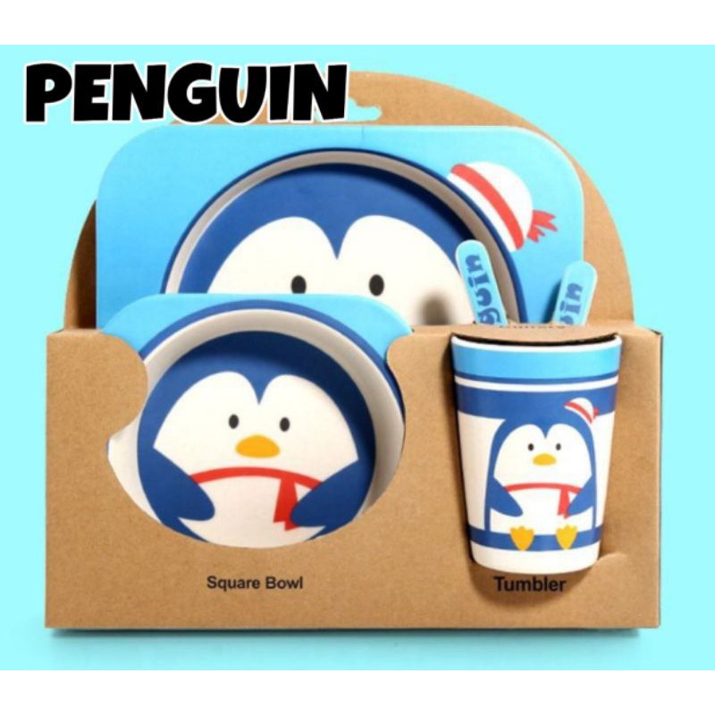 Bambo Fibre Tableware kids set pinggan makan kanak kanak 5 in 1 ...