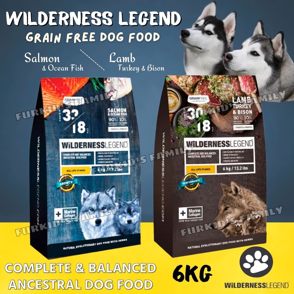 Wilderness Legend Grain Free All Life Stage Dog Food 6kg (Salmon ...