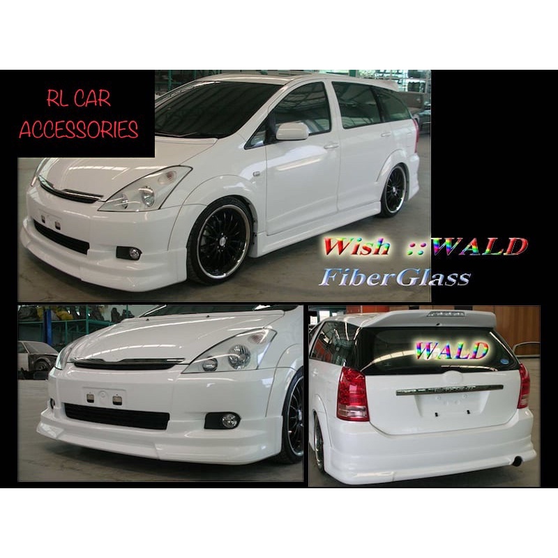 Toyota wish 2003 2004 2005 old facelift ZNE10 Legend Wald bodykit body ...
