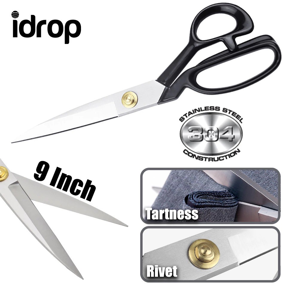 idrop 9 inch Tailors Cloth Scissors - Fabric Dressmaking Scissors ...