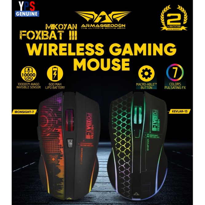 Armaggeddon Mikoyan Foxbat-III | Wireless USB Gaming RGB Optical Mouse ...
