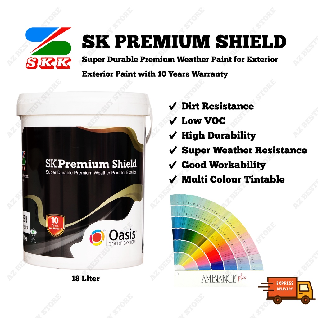 [10 Years Warranty] 18 Liter SK Premium Shield SKK PAINT Weather Shield ...