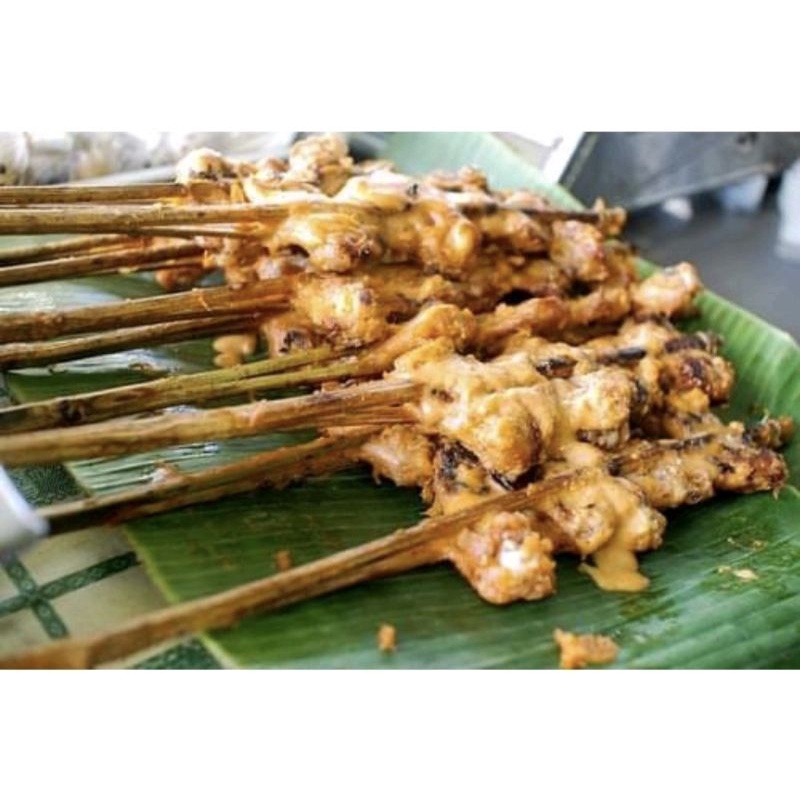 buluh pemanggang bbq pembakar ayam ikan daging lidi sata cucuk daging ...